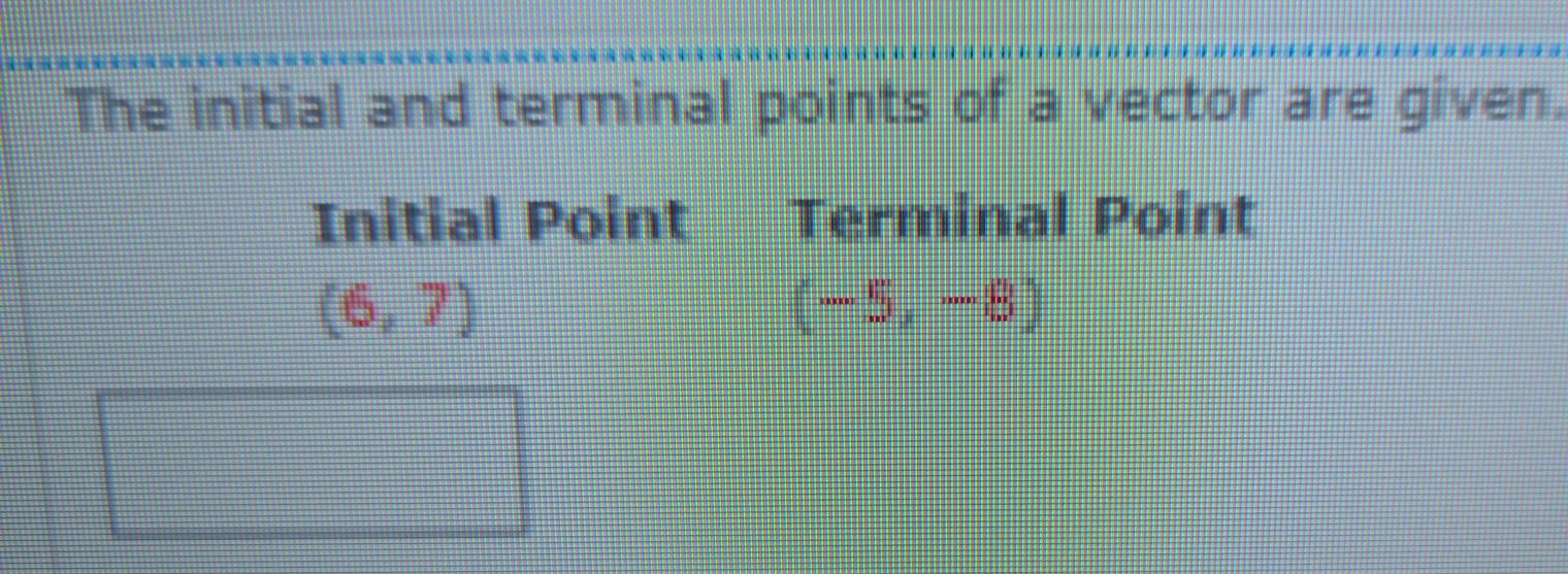 Solved HE The initial and terminal points of a vector are | Chegg.com
