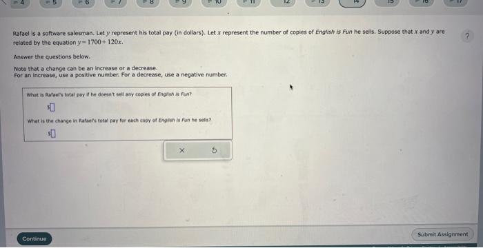 Solved Rafael is a software salesman. Let y represent his | Chegg.com
