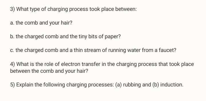 Solved 3) What type of charging process took place between: | Chegg.com
