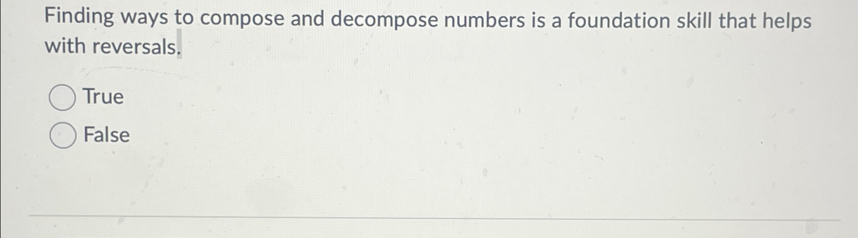 Solved Finding ways to compose and decompose numbers is a | Chegg.com