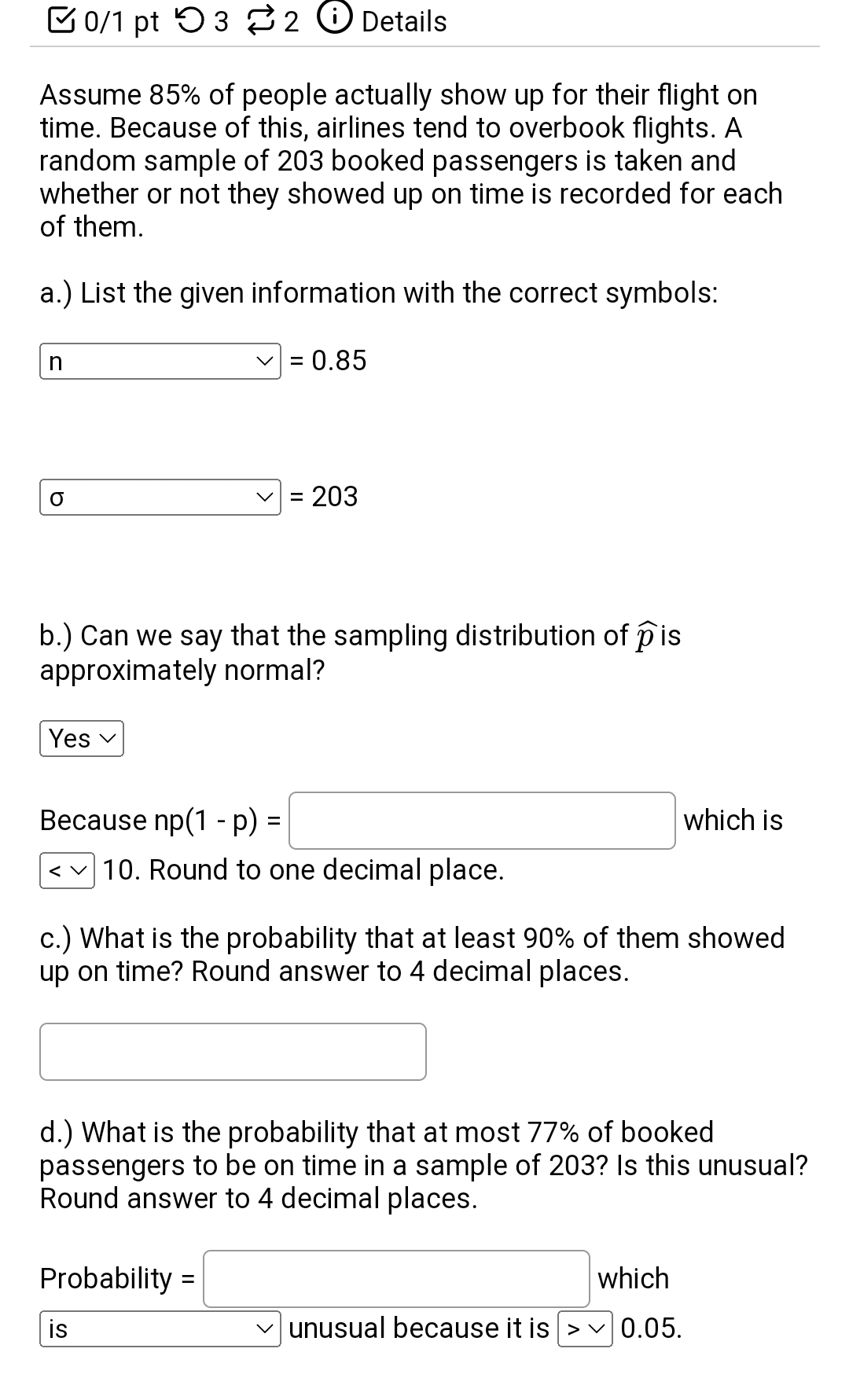 Solved অ0/1 pt り 3⇄2 (i) Details Assume 85% of people | Chegg.com
