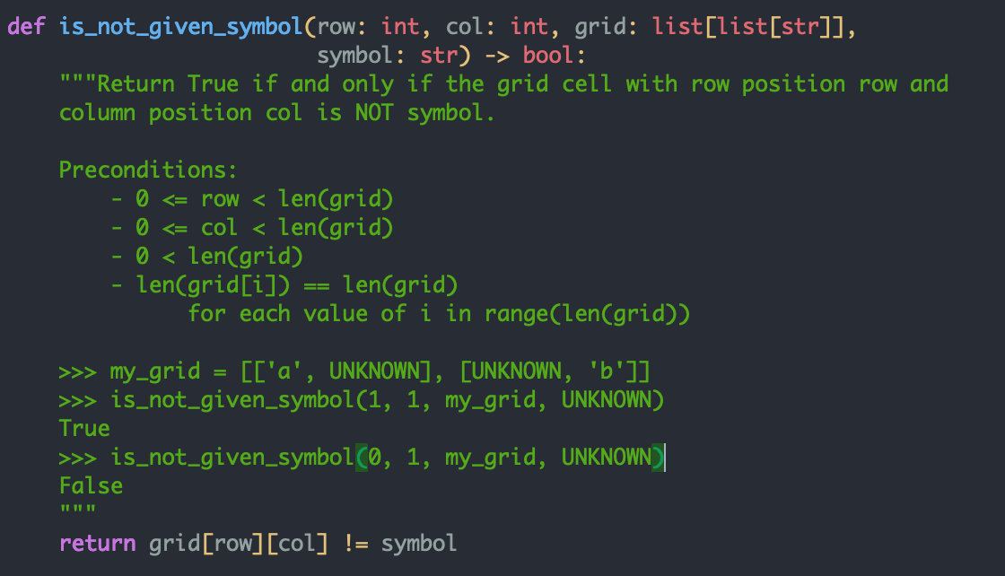 Solved Def Isnotgivensymbolrow Int Col Int Grid