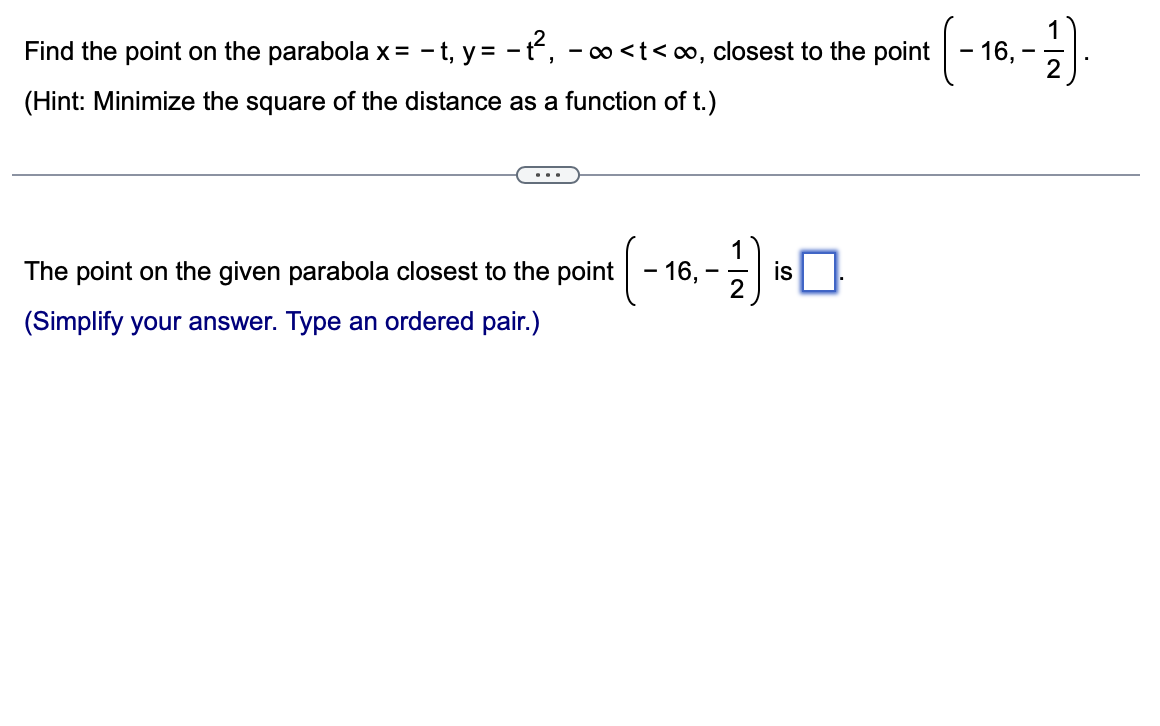 Solved Find the point on the parabola | Chegg.com