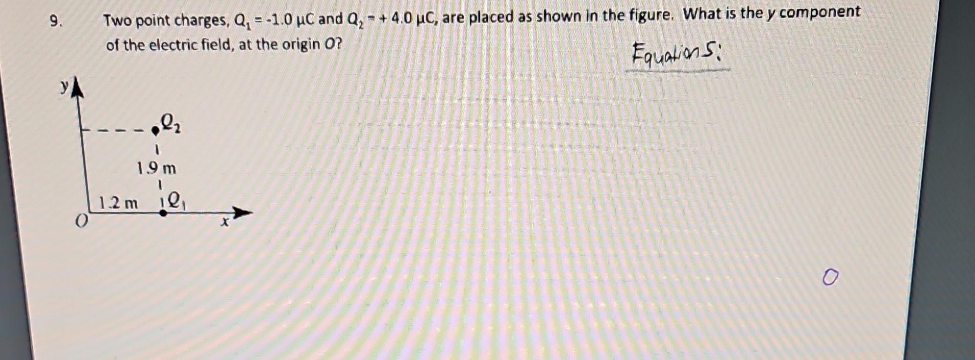 Solved Two point charges, Q1=−1.0μC and Q2=+4.0μC, are | Chegg.com