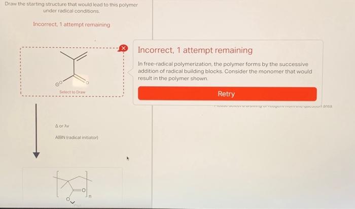 Solved Draw the starting structure that would lead to this | Chegg.com