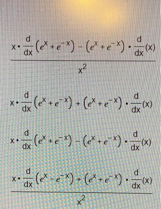 Solved Find derivative of the function. y=xex+e−x Find the | Chegg.com