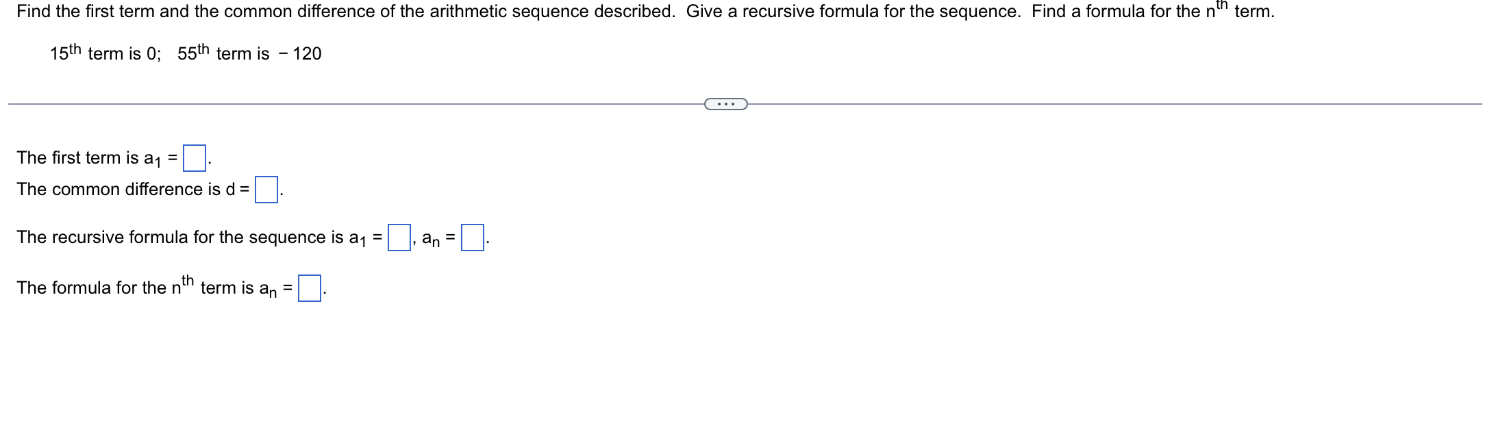 Solved Find the first term and the common difference of the | Chegg.com