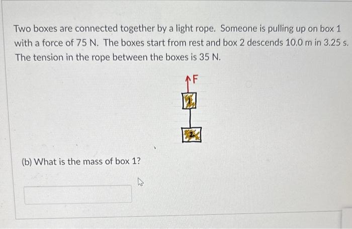 Solved Two boxes are connected together by a light rope. | Chegg.com