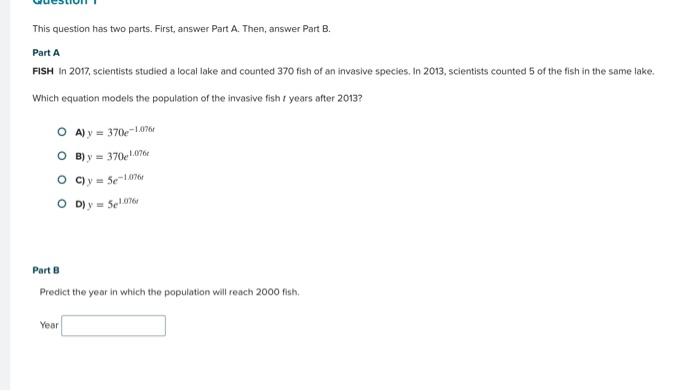 Solved This question has two parts. First, answer Part A. | Chegg.com