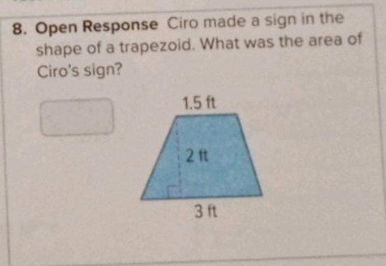 Solved Open Response Ciro made a sign in theshape of a | Chegg.com