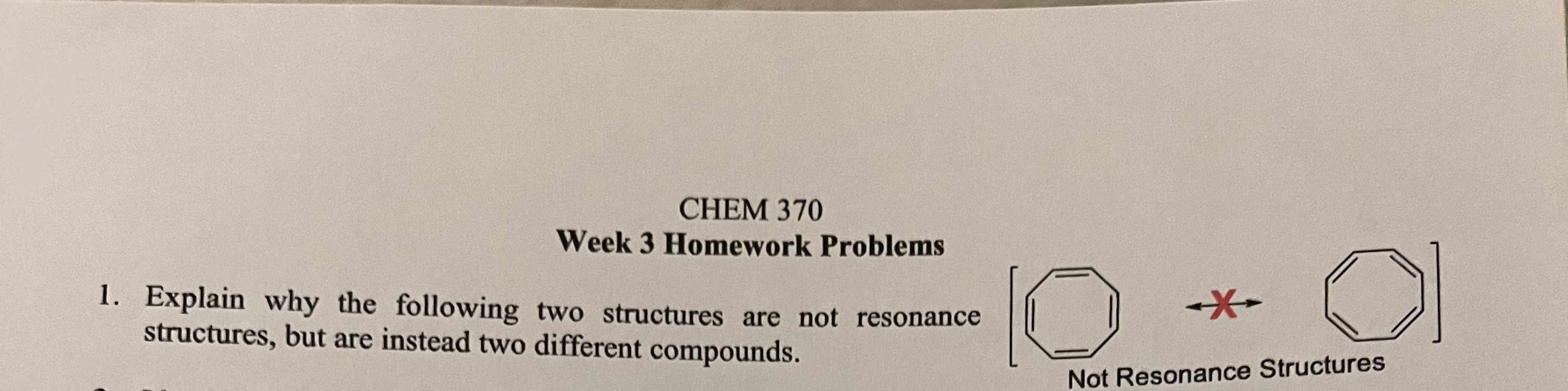 Solved Explain why the following two structures are not | Chegg.com