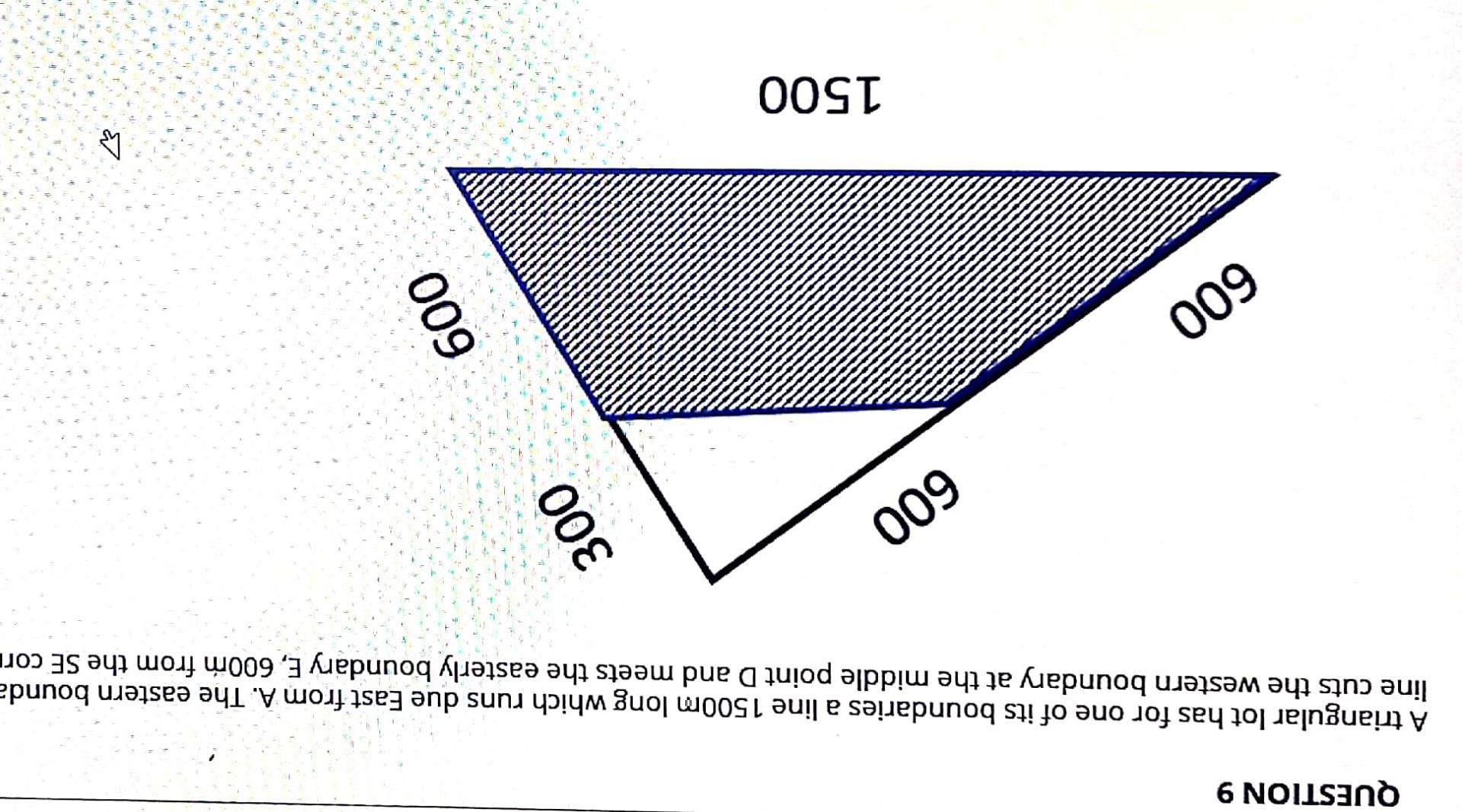 Solved A triangular lot has for one of its boundaries a line | Chegg.com