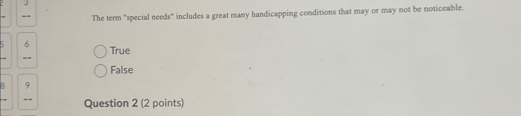 Solved The term "special needs" includes a great many | Chegg.com