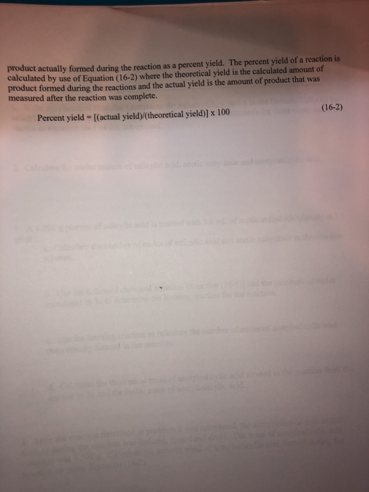 Solved EXPERIMENT 16: SYNTHESIS OF ASPIRIN Introduction In | Chegg.com
