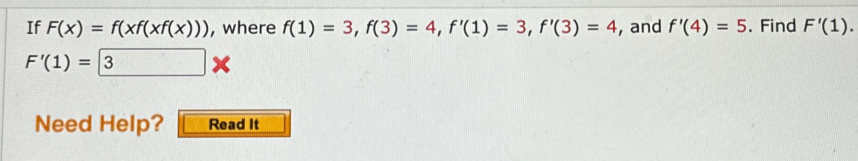 Solved If F(x)=f(xf(xf(x))), ﻿where | Chegg.com