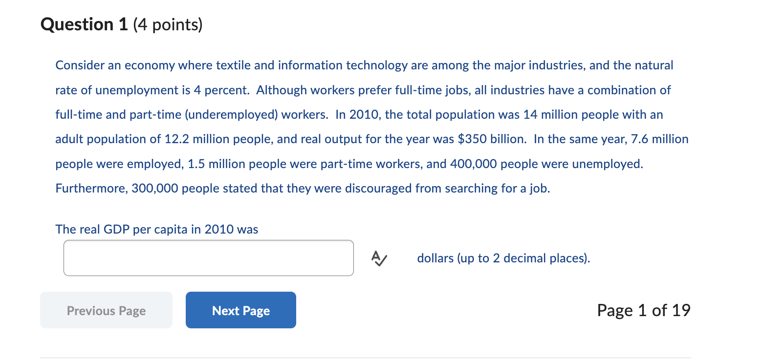Solved Question 1 (4 ﻿points)Consider an ﻿economy where | Chegg.com
