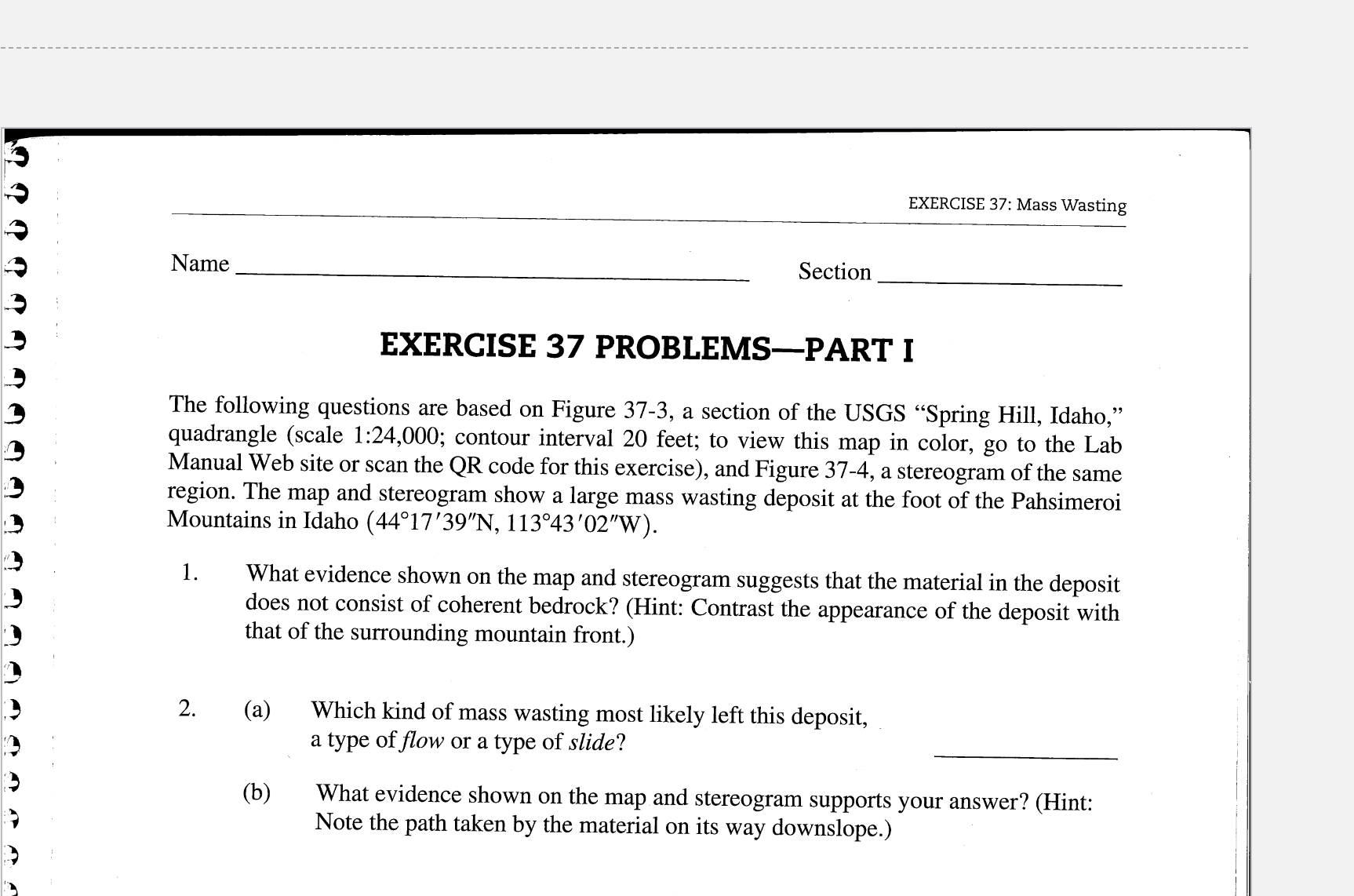 Solved `EXERCISE 37 ﻿PROBLEMS-PART IThe following questions | Chegg.com