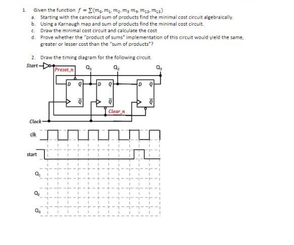 Solved 1 Given The Function F в M0 M1 M2 M1m9 M13 M15 A Chegg