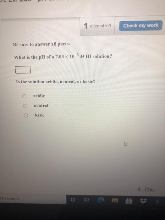 Solved 1 attempt left Check my work Be sure to answer all | Chegg.com