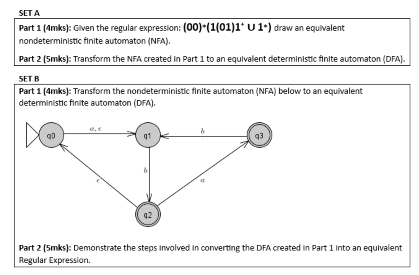 Solved I am confused on how to solve both SET A and SET B. | Chegg.com