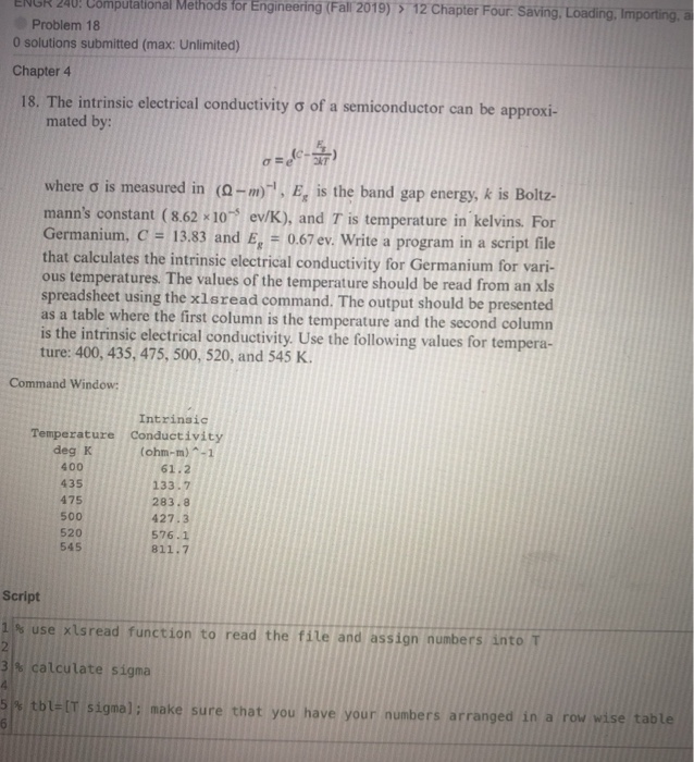ENGR 240! Computational Methods for Engineering (Fall | Chegg.com