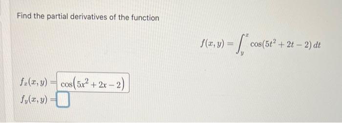 Solved Find the partial derivatives of the function | Chegg.com