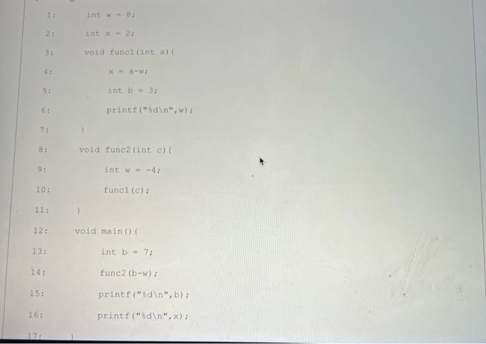 Solved Use static scoping to determine the symbol table at | Chegg.com