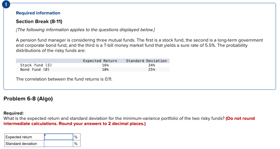 Solved Problem 6-8 (Algo)Required:What is the expected | Chegg.com