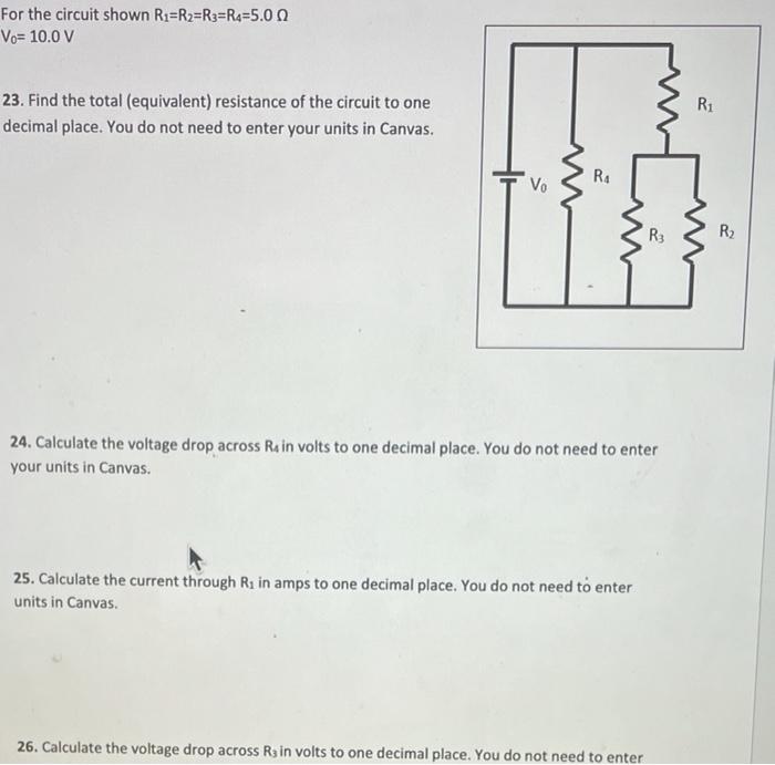 Solved For the circuit shown R=R2=R3=Ra=5.00 Vo= 10.0 V R1 | Chegg.com