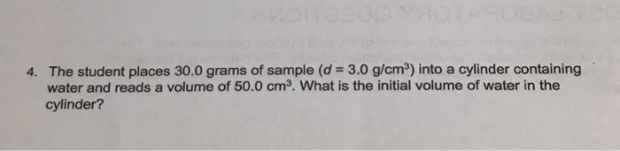 Solved VE 2. The student carried out the experiment by | Chegg.com