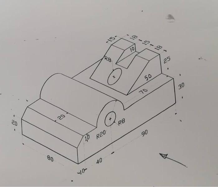 Solved draw all the views (elevation , side and top) | Chegg.com