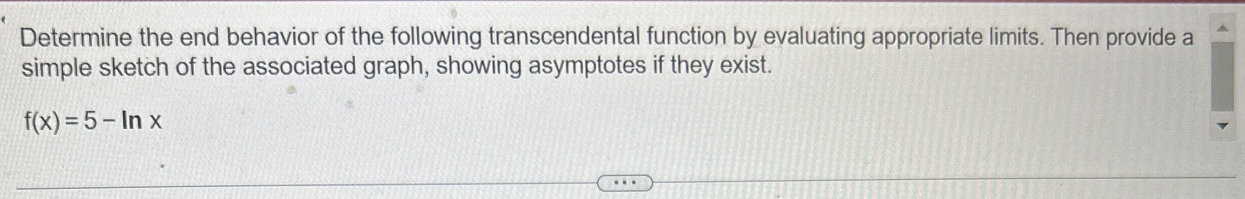Solved Determine the end behavior of the following | Chegg.com