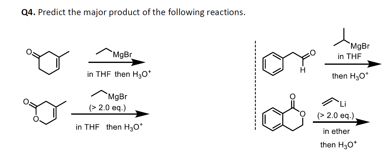 Solved Q4. ﻿Predict the major product of the following | Chegg.com