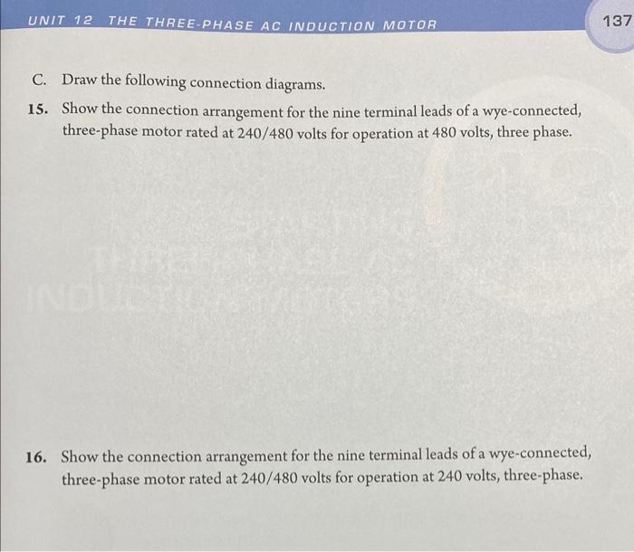 Solved C. Draw the following connection diagrams. 15. Show | Chegg.com