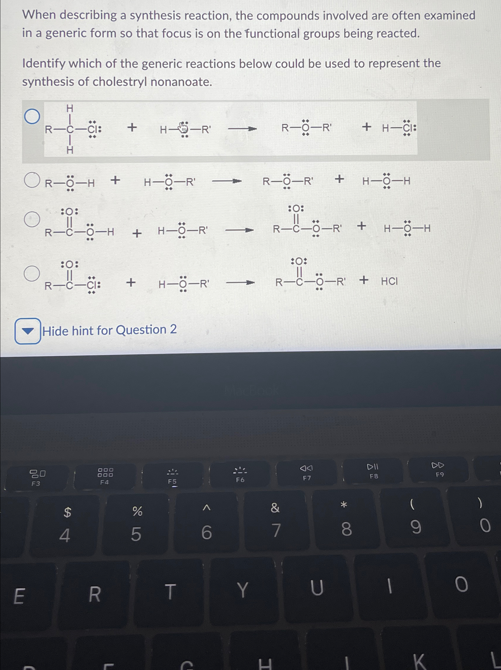 Solved When describing a synthesis reaction, the compounds | Chegg.com