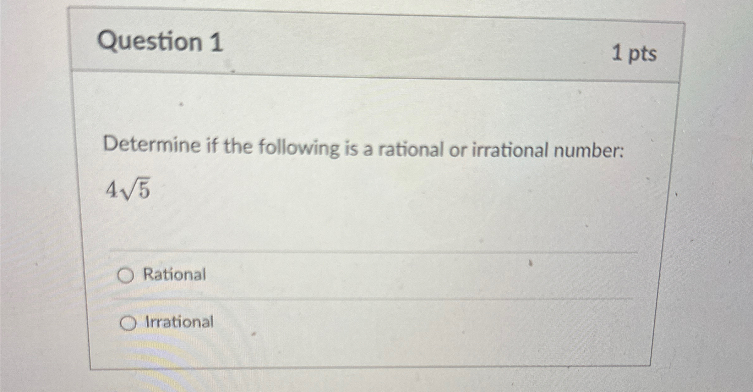 Solved Question 11 ﻿ptsDetermine if the following is a | Chegg.com