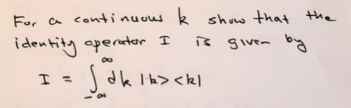 Solved For a continuou k show that the identity operator I | Chegg.com
