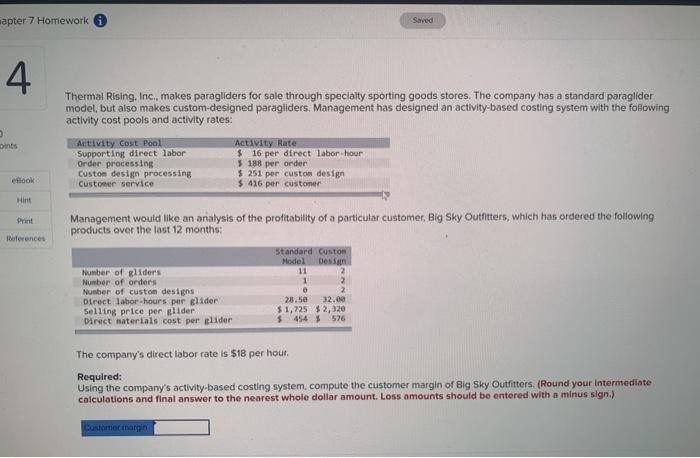 Solved wapter 7 Homework Saved 4 Thermal Rising, Inc., makes | Chegg.com Solved wapter 7 Homework Saved 4 Thermal Rising, Inc., makes | Chegg.com