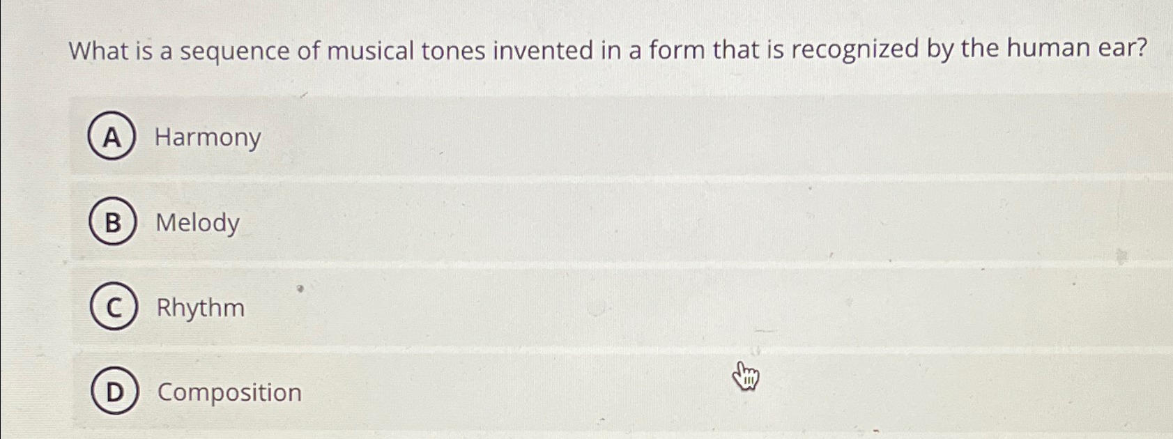 Solved What is a sequence of musical tones invented in a | Chegg.com