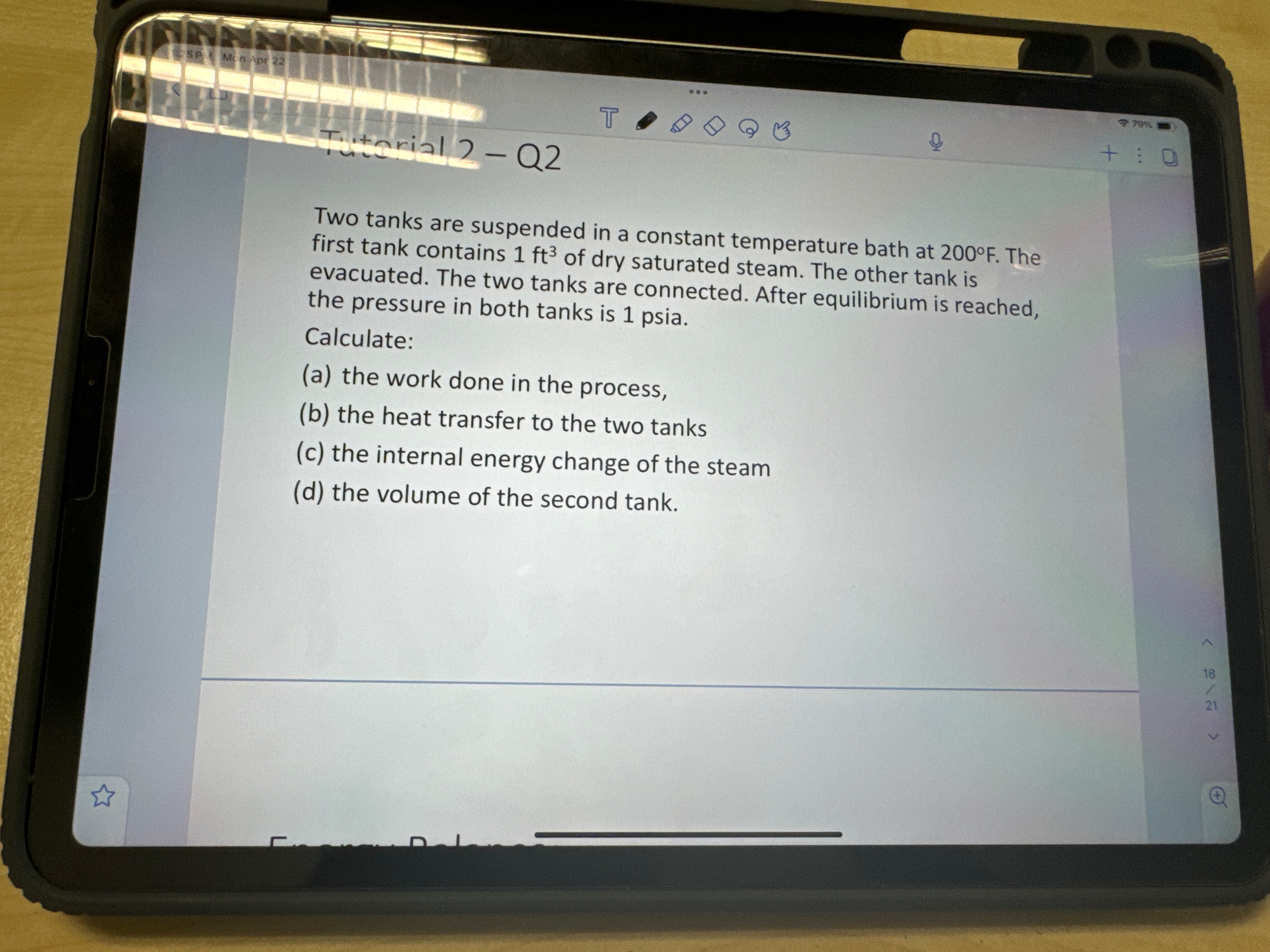 two tanks are suspended in a constant temperature | Chegg.com