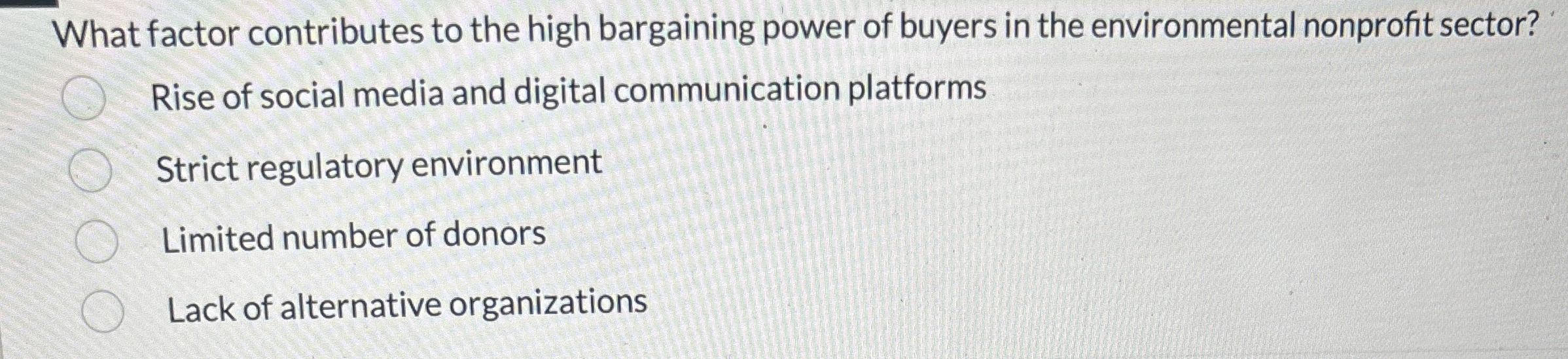 Solved What factor contributes to the high bargaining power | Chegg.com