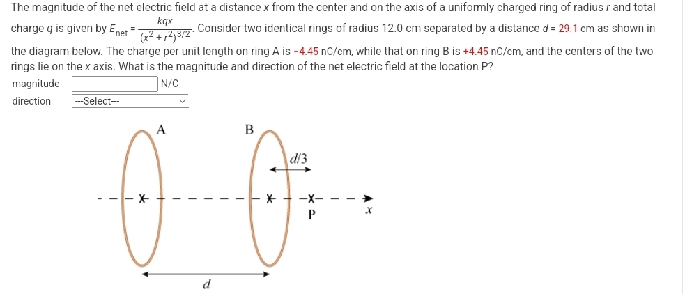 Solved The magnitude of the net electric field at a distance | Chegg.com