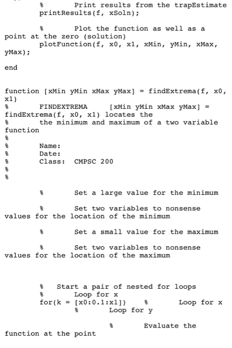 Solved Objective Using Loops Find Maximum Minimum Function Project Single Variable Function 0414