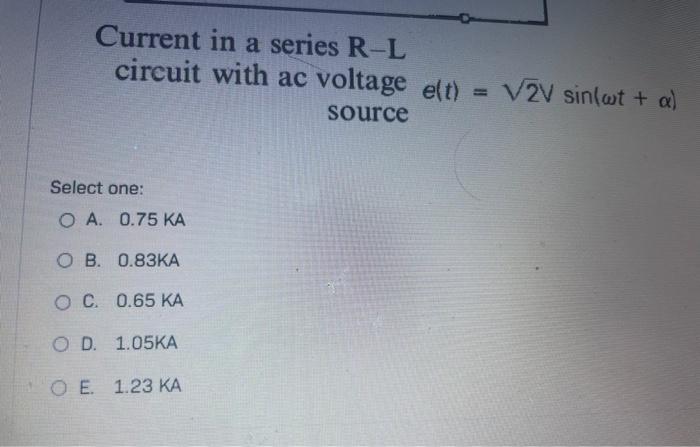 Solved A bolted short circuit occurs in the series R-L | Chegg.com