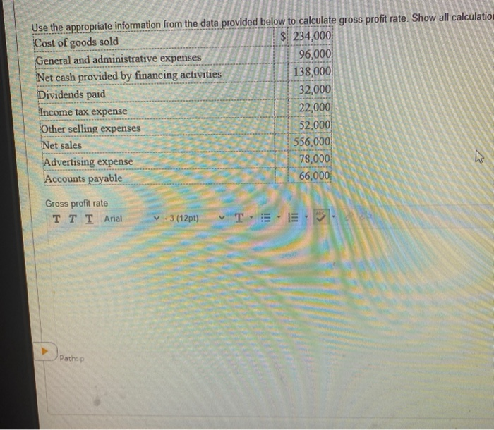 Solved calculate gross profit. show all | Chegg.com