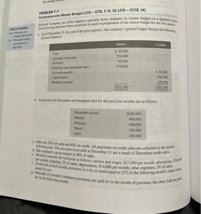 Solved budget planning : show all the steps | Chegg.com