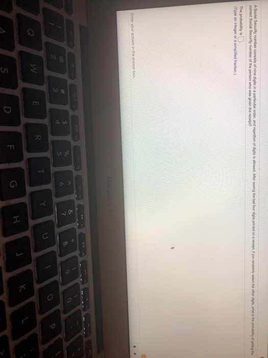 Solved A Social Security number consists of nine digits in a | Chegg.com