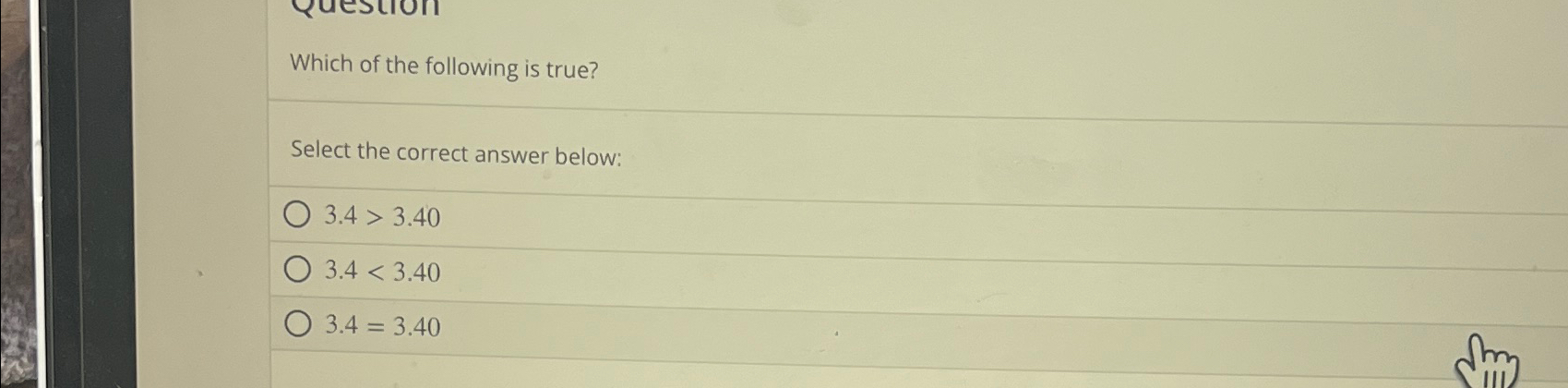 Solved Which of the following is true?Select the correct | Chegg.com