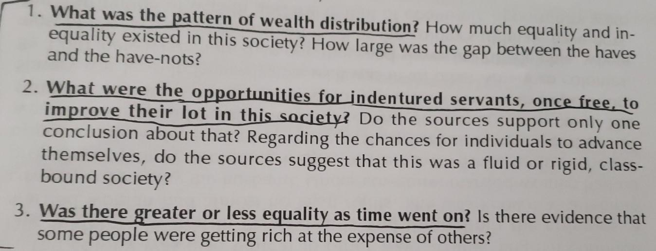 Solved What was the pattern of wealth distribution? How much | Chegg.com