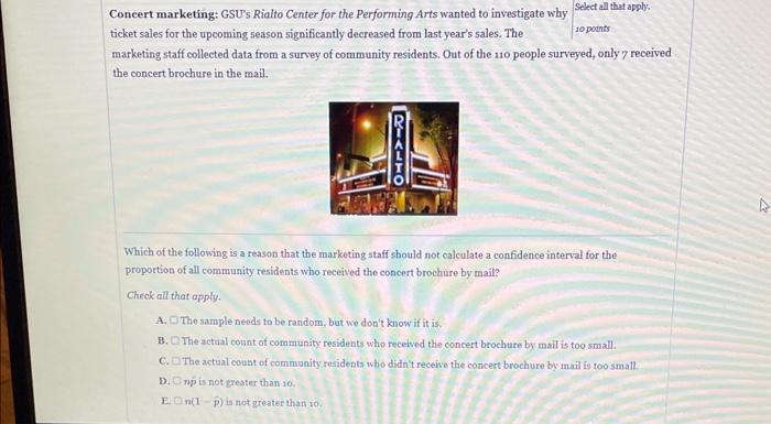 Concert marketing: GSU's Rialto Center for the | Chegg.com